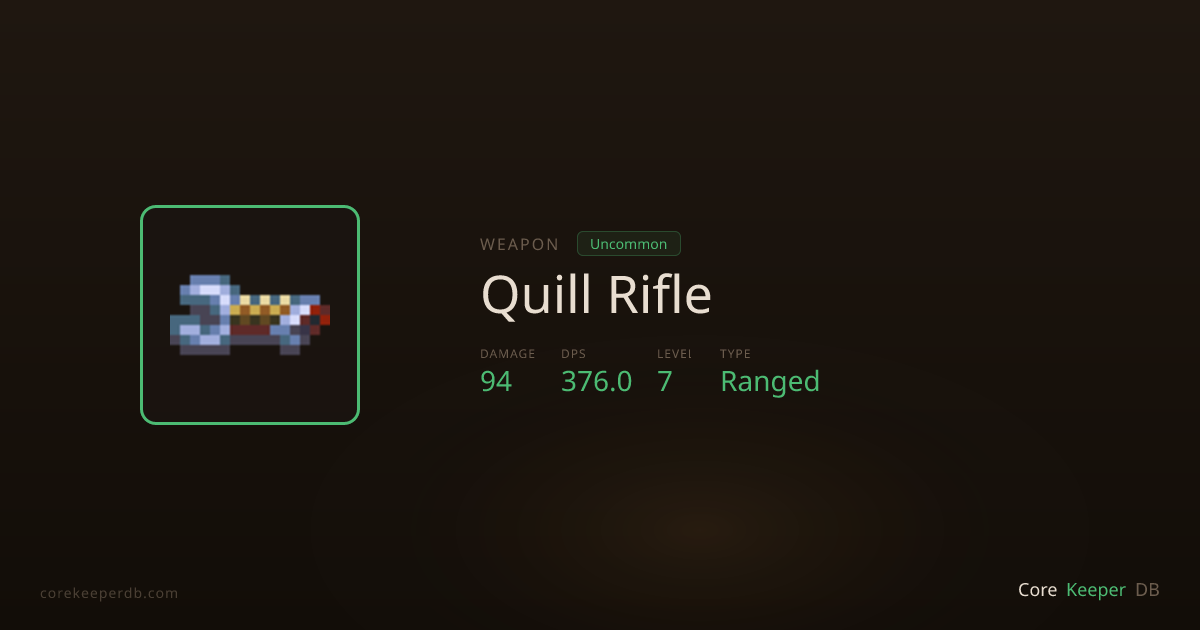 Quill Rifle | Weapon | Core Keeper DB